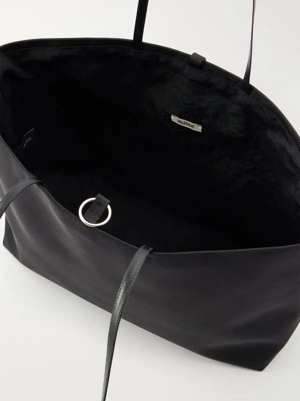 VALESQUE Parcel Leather-trimmed Tote Bag