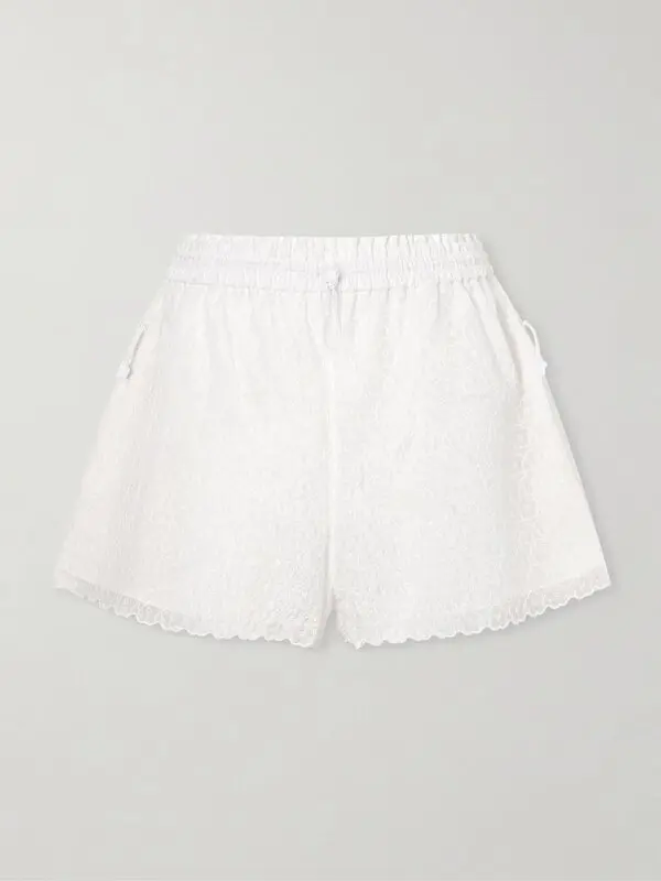 Cecilie Bahnsen Embroidered Tulle Shorts