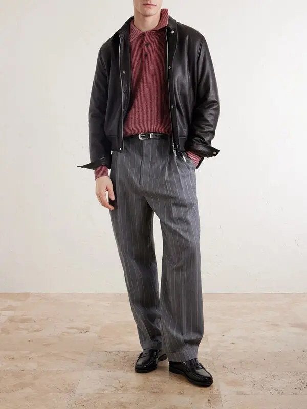 Aimé Leon Dore Knitted Cotton-blend Polo Sweater