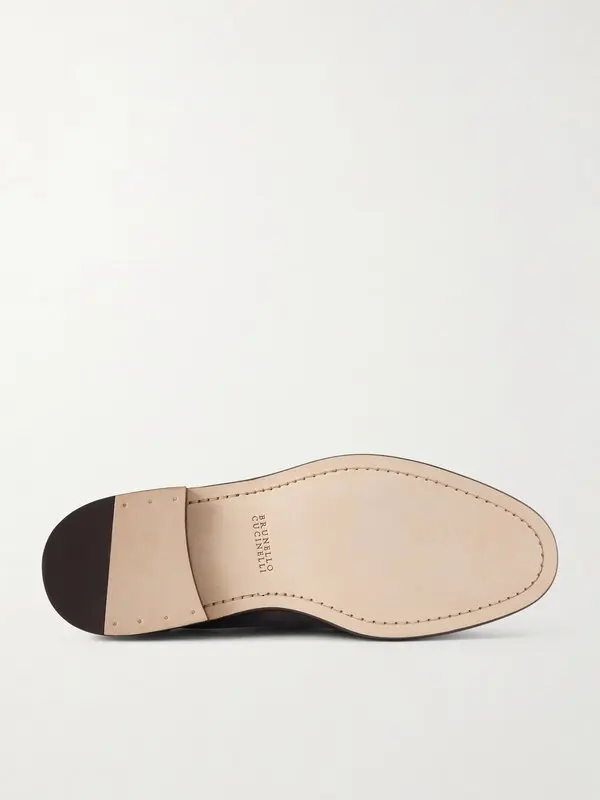 Brunello Cucinelli Suede Derby Shoes - Gray