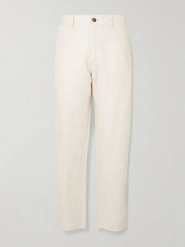 Nn07 Aden 1454 Straight-leg Linen Trousers