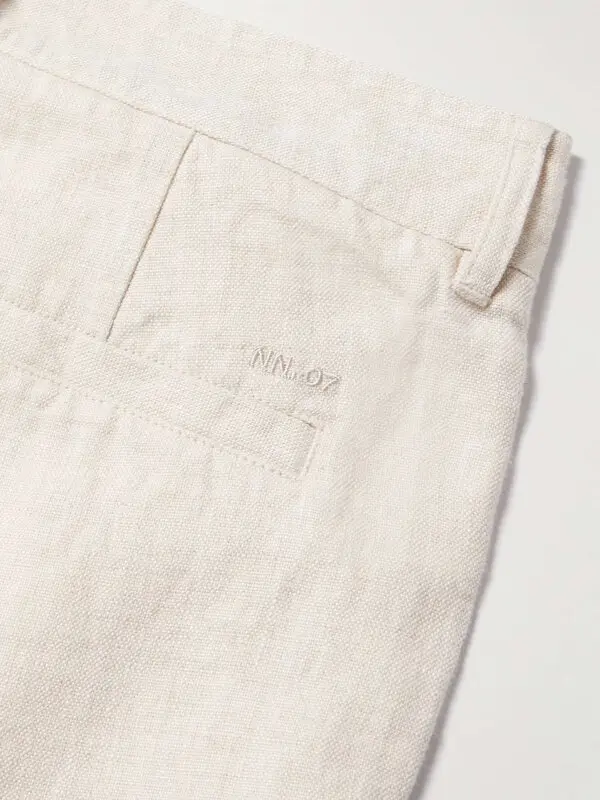 Nn07 Aden 1454 Straight-leg Linen Trousers