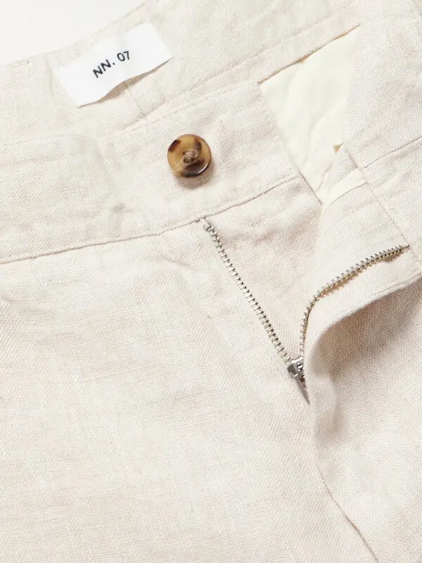 Nn07 Aden 1454 Straight-leg Linen Trousers