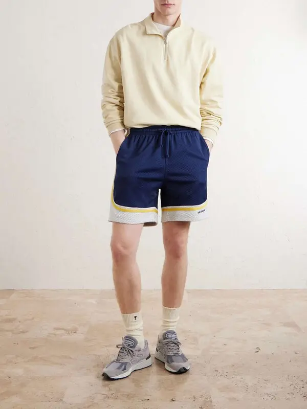 Aimé Leon Dore Logo-embroidered Mesh Drawstring Shorts
