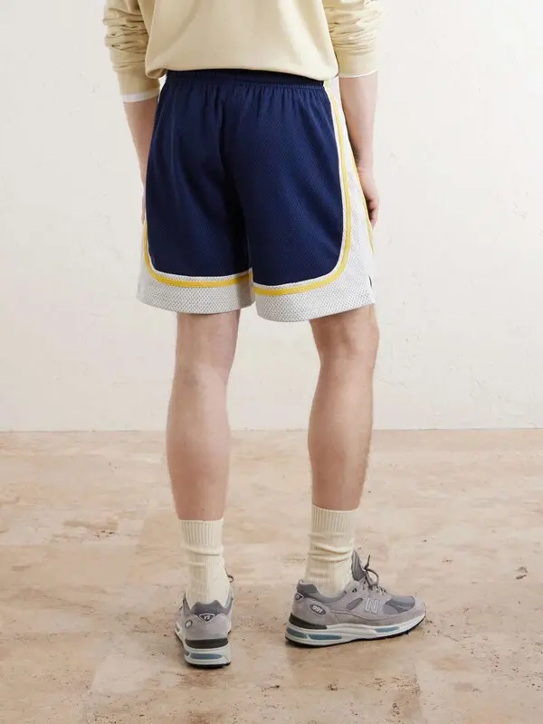 Aimé Leon Dore Logo-embroidered Mesh Drawstring Shorts