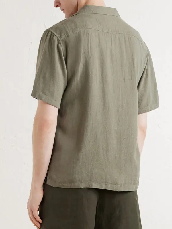 Aimé Leon Dore Embroidered Linen-blend Shirt