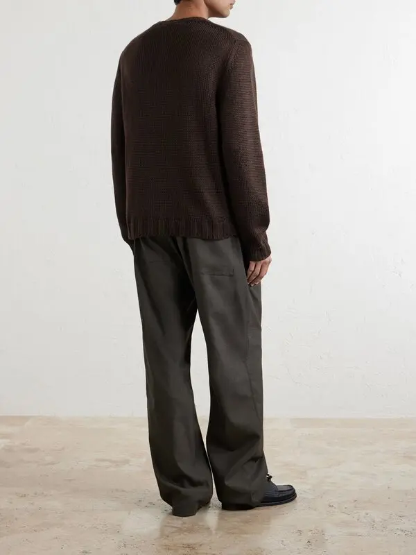 SAMAN AMEL Gio Silk Sweater - Brown