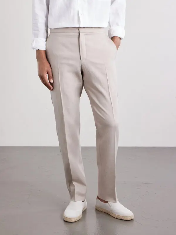 Zegna Straight-leg Linen Trousers
