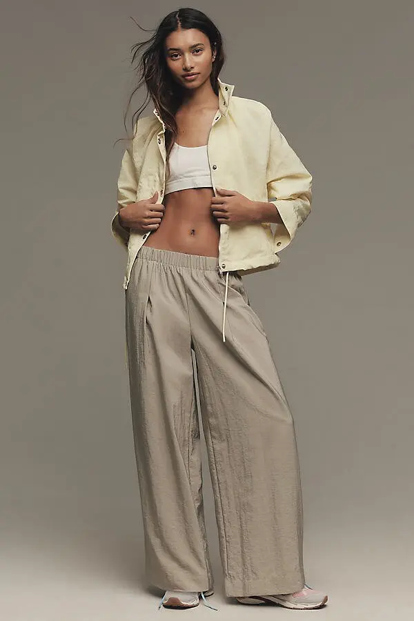 Maeve Pull-on Wide-leg Trousers - Beige