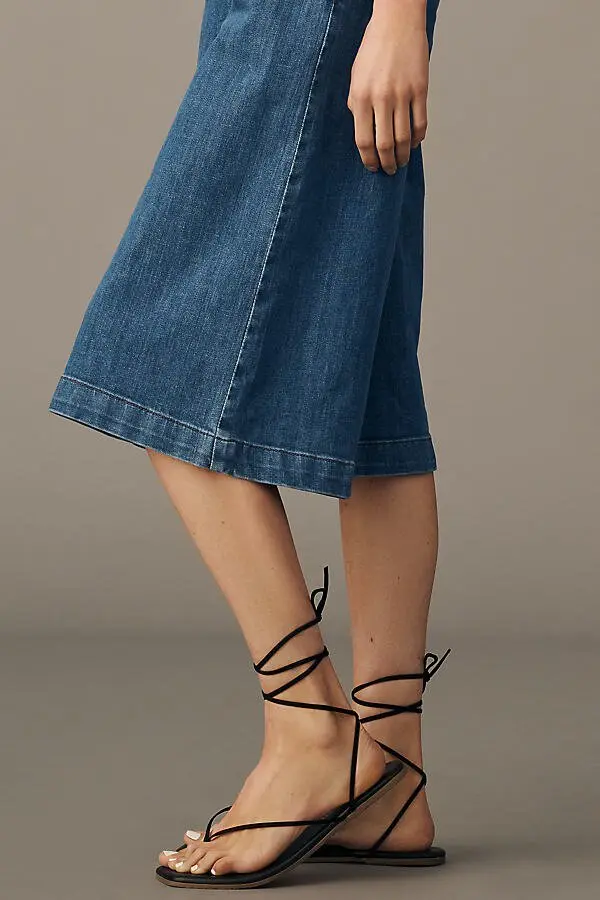 PILCRO Culotte Denim Jumpsuit