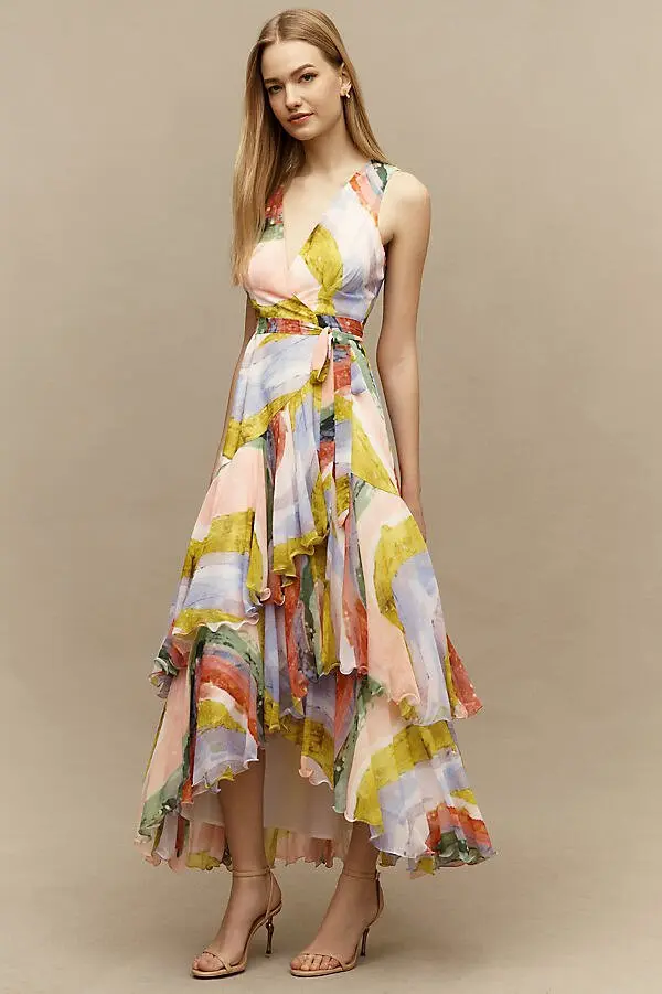 HUTCH Trity Maxi Dress - Yellow Pattern