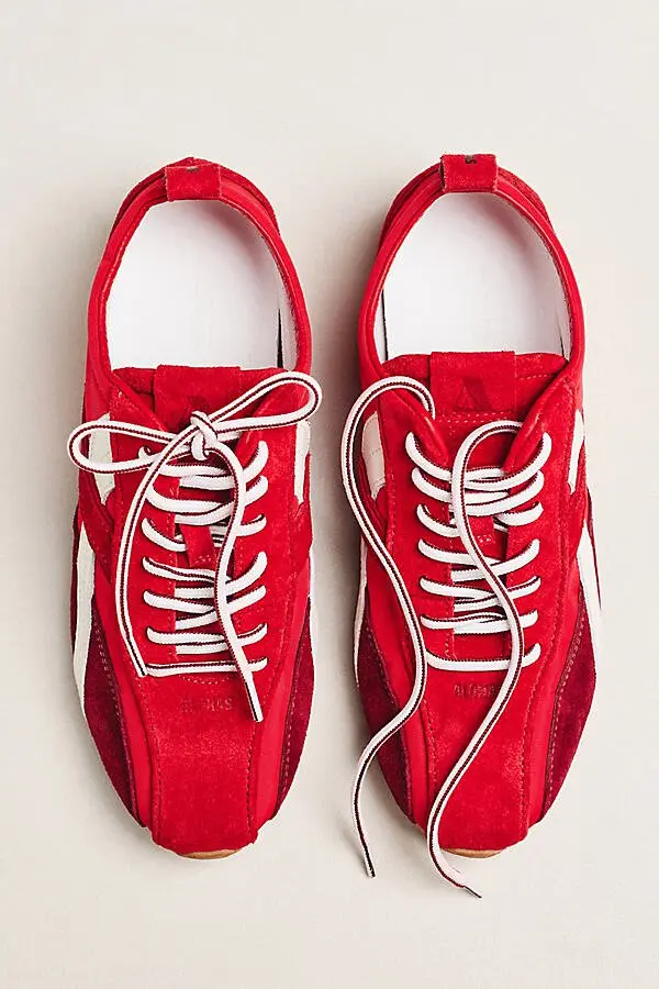 ALOHAS Tb 304 Colorblock Lace-up Sneakers - Red