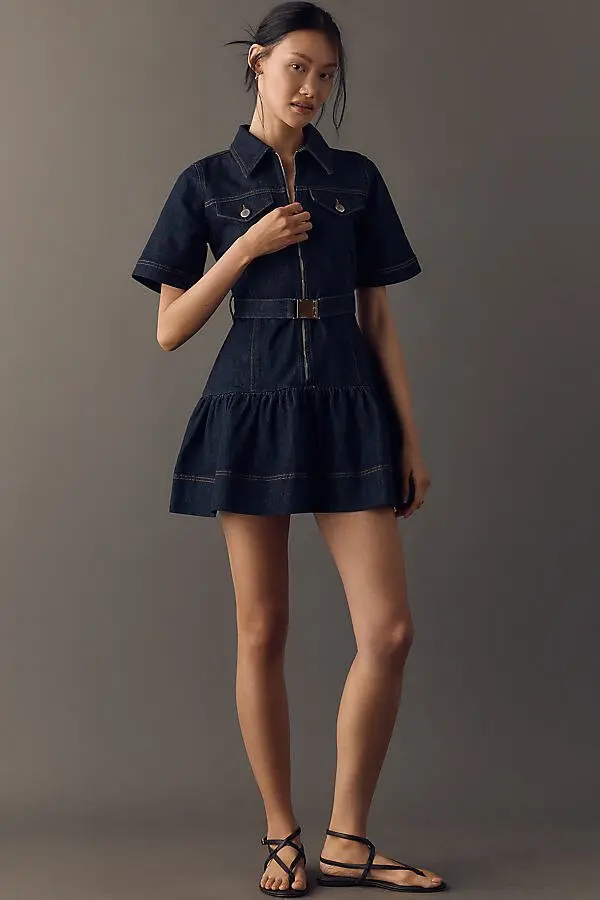 ALIGNE Amanda Cotton Denim Mini Dress