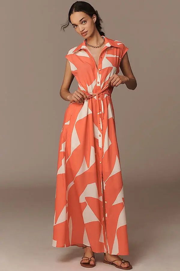 HUTCH Layton Sleeveless Maxi Dress - Coral