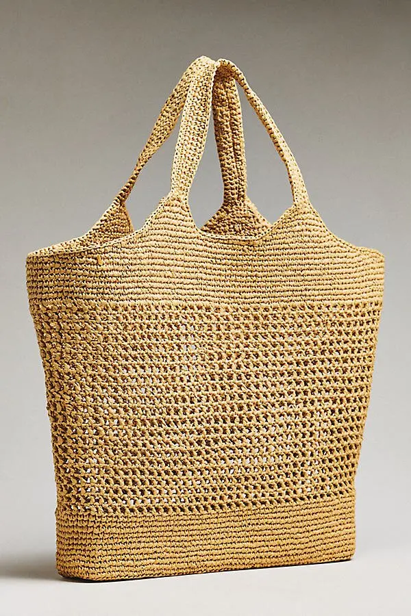 Anthropologie Woven Slouchy Tote Bag