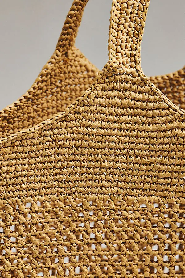 Anthropologie Woven Slouchy Tote Bag