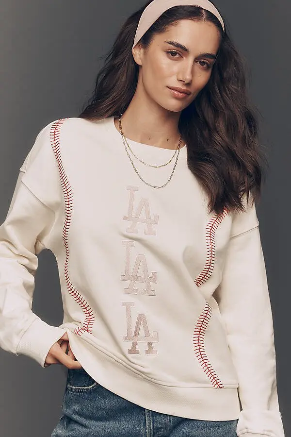 Terez Cotton Mlb Multi-logo Crew-neck Sweatshirt