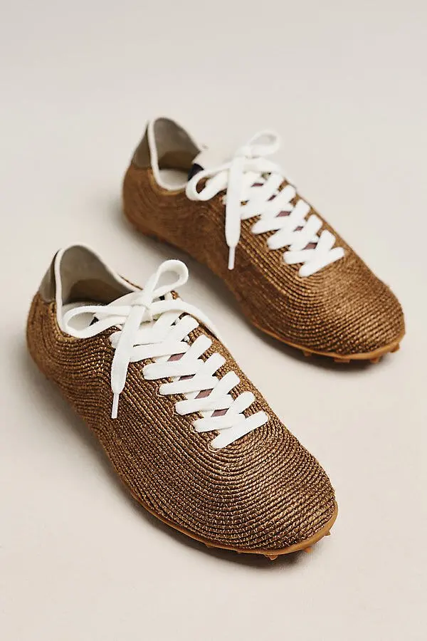 PALOMA BARCELO Hester Raffia Sneakers - Brown