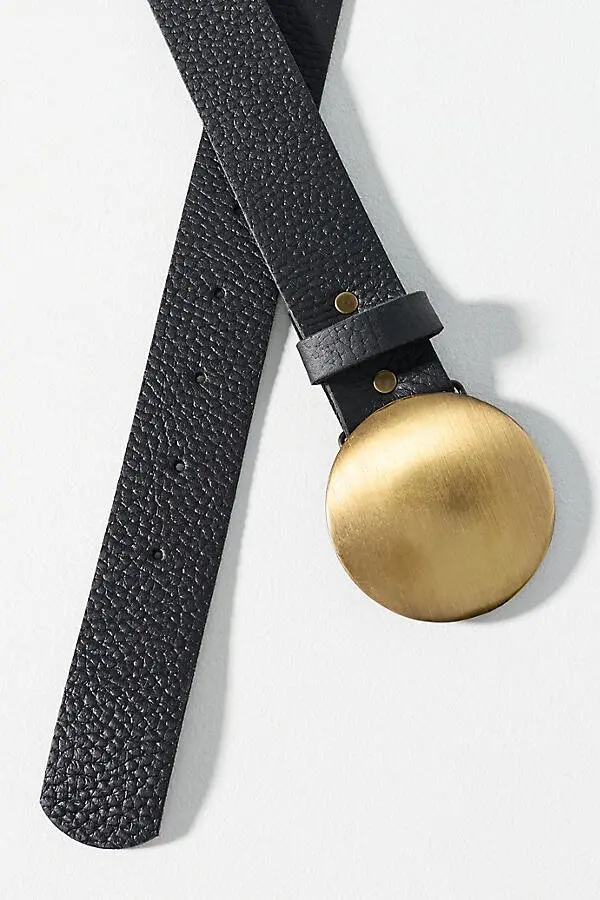 ADA Olsen Round Buckle Leather Belt