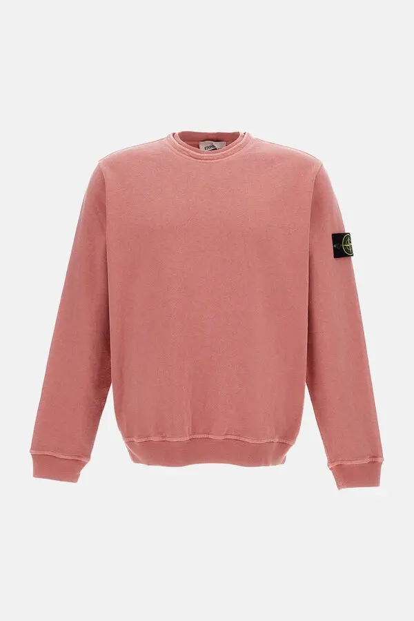 Stone Island Cotton Crewneck Sweatshirt - Rosa