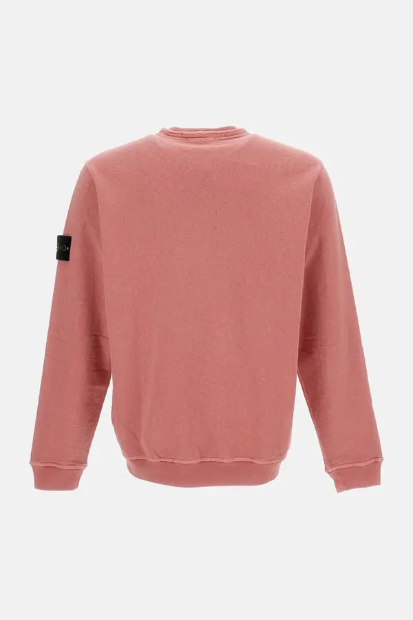 Stone Island Cotton Crewneck Sweatshirt - Rosa