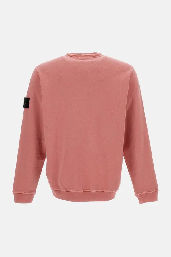 Stone Island Cotton Crewneck Sweatshirt - Rose