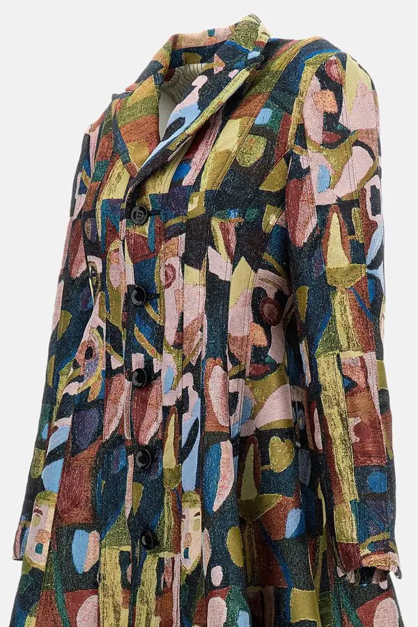Anrealage Jacquard Patchwork Coatlet
