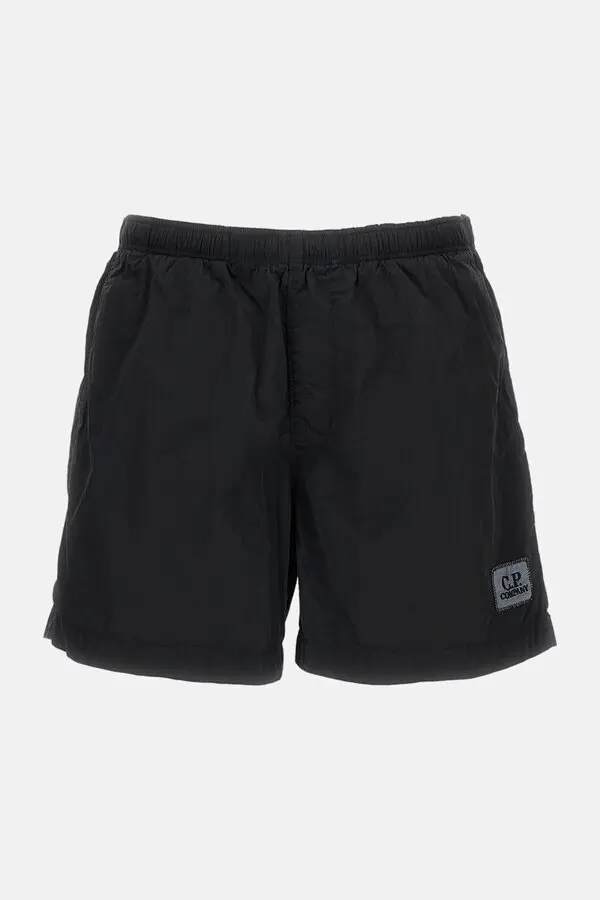 C.P. COMPANY Eco-chrome Beach Shorts - Black