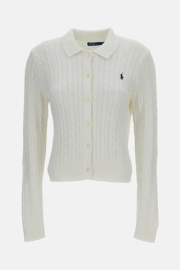 Polo Ralph Lauren Cotton Polo Cardigan - White