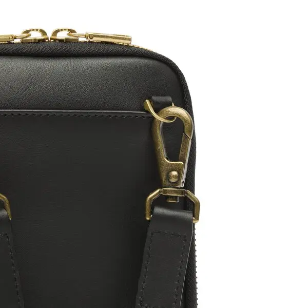 MASTER-PIECE CO Gloss Leather Shoulder Bag - Black