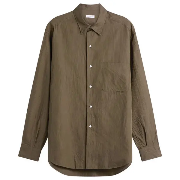 KAPTAIN SUNSHINE Regular Collar Shirt Stripe - Brown