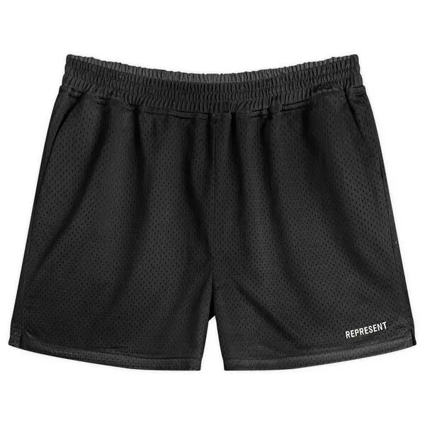 REPRESENT Washed Mesh Shorts - Washed Black
