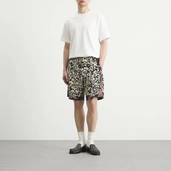 Dries Van Noten Squiggle Border Print Shorts