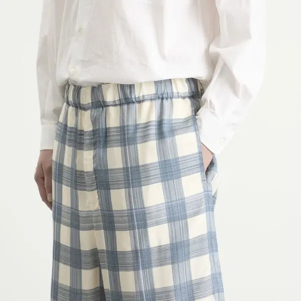 JIL SANDER Relaxed-fit Check Shorts - Blue Hydrangea
