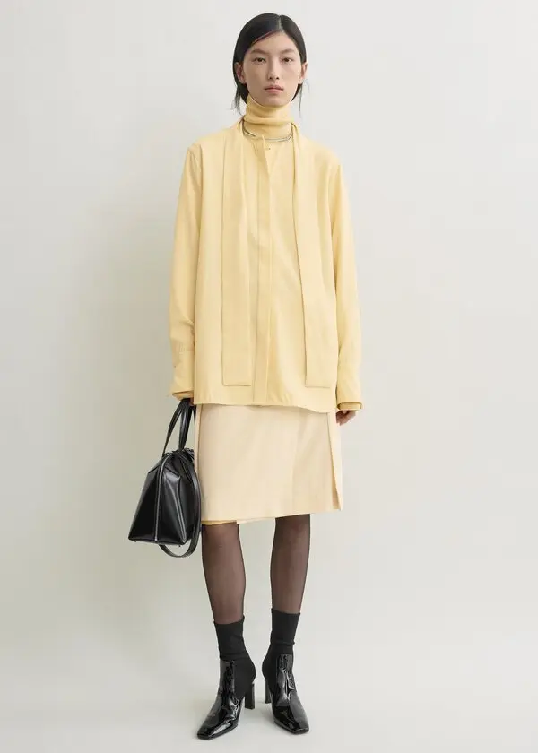 TOTEME Long Scarf Blouse - Beige