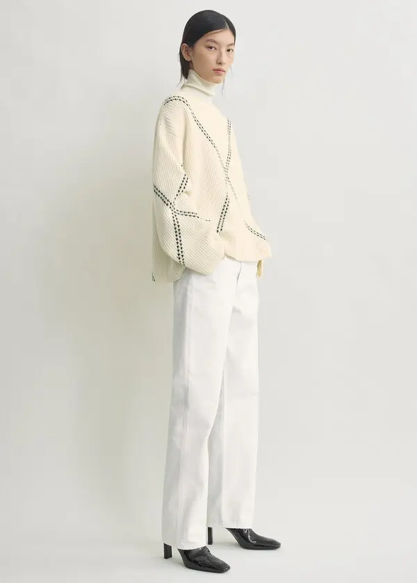 TOTEME Argyle-stitch Cashmere Sweater