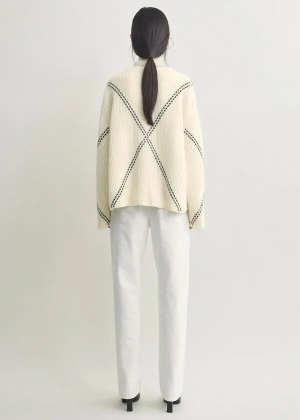 TOTEME Argyle-stitch Cashmere Sweater