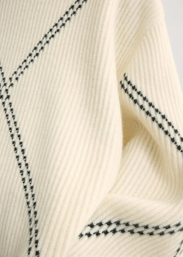 TOTEME Argyle-stitch Cashmere Sweater