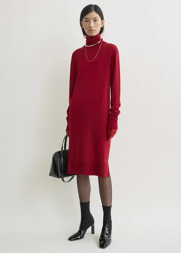 TOTEME Turtleneck Dress - Red