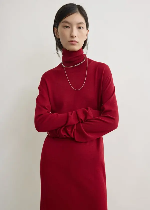 TOTEME Turtleneck Dress - Red