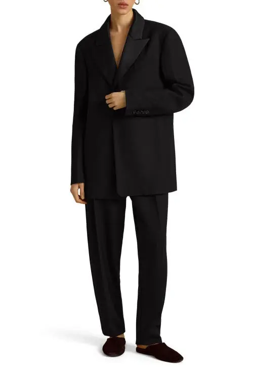 Marina Moscone Cocoon Trousers In Virgin Wool - Black