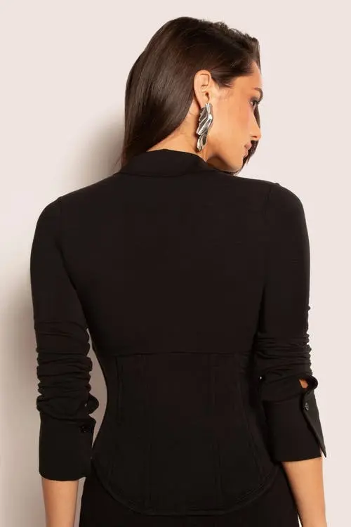 TA3 Long Sleeve Top With Built-in Shapewear