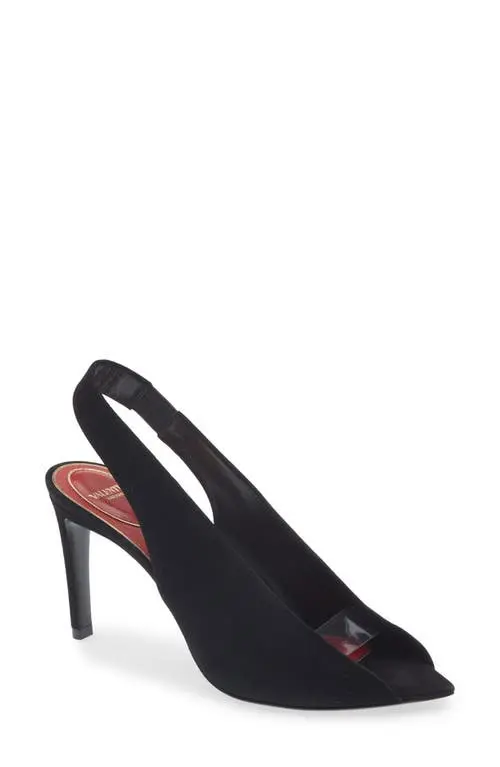 Valentino Garavani Révélé Slingback Sandal - Black