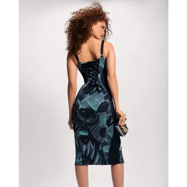TA3 Seamed Midi Dress - Frame Black Lily