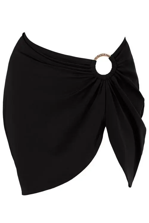 TA3 Ring Detail Mini Cover-up Skirt