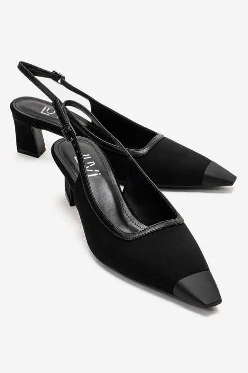 PROLOGUE SHOES Hilda Block Heel Pump - Black