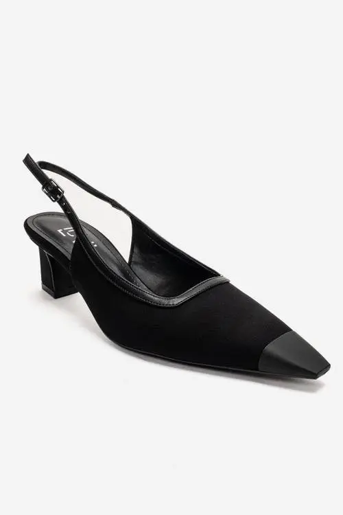 PROLOGUE SHOES Hilda Block Heel Pump - Black