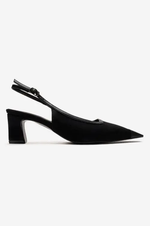 PROLOGUE SHOES Hilda Block Heel Pump - Black