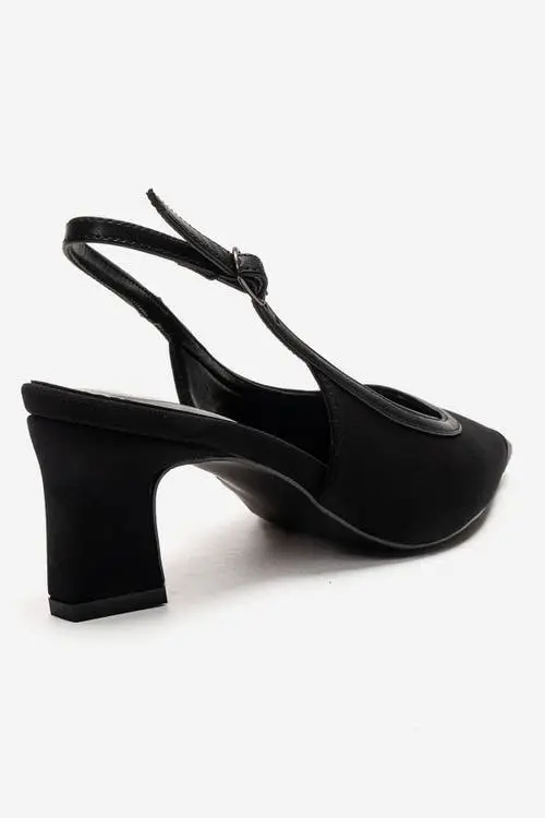PROLOGUE SHOES Hilda Block Heel Pump - Black