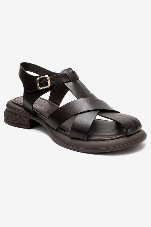 FOREVER & ALWAYS SHOES Leather Sandal